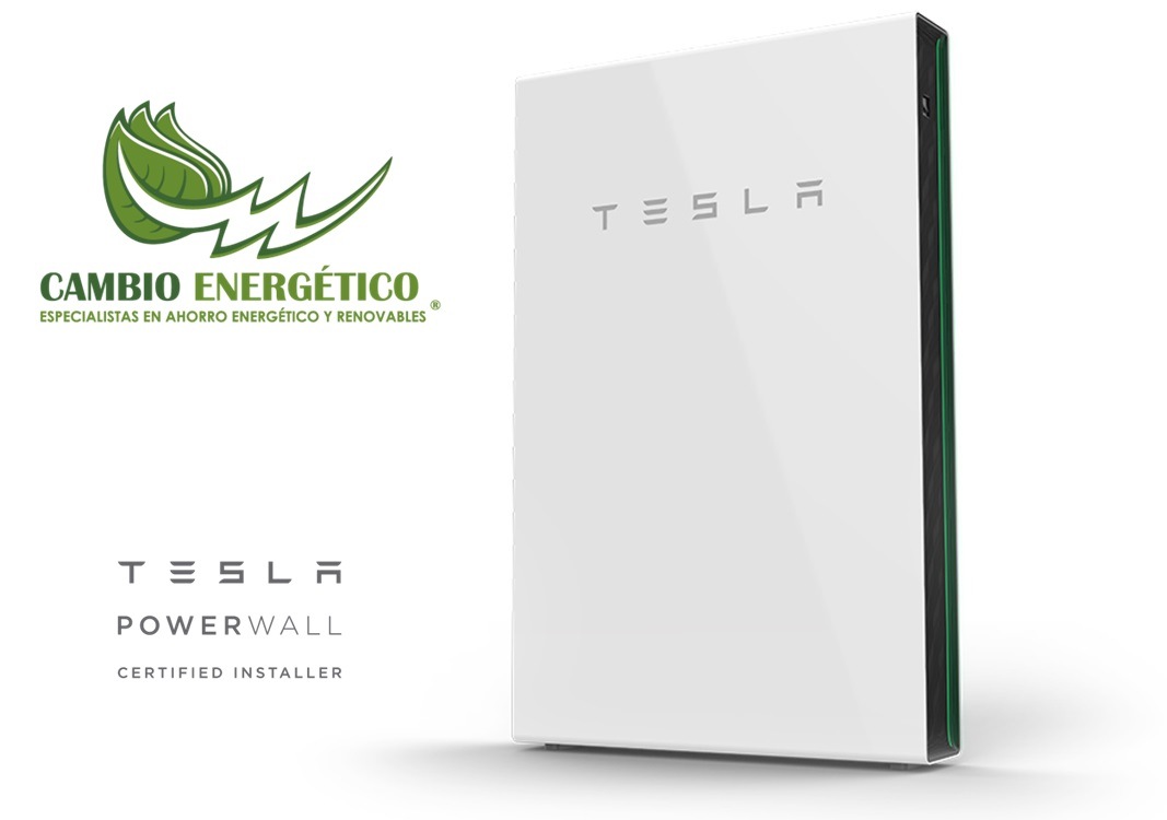 Batería Tesla Powerwall con placas solares
