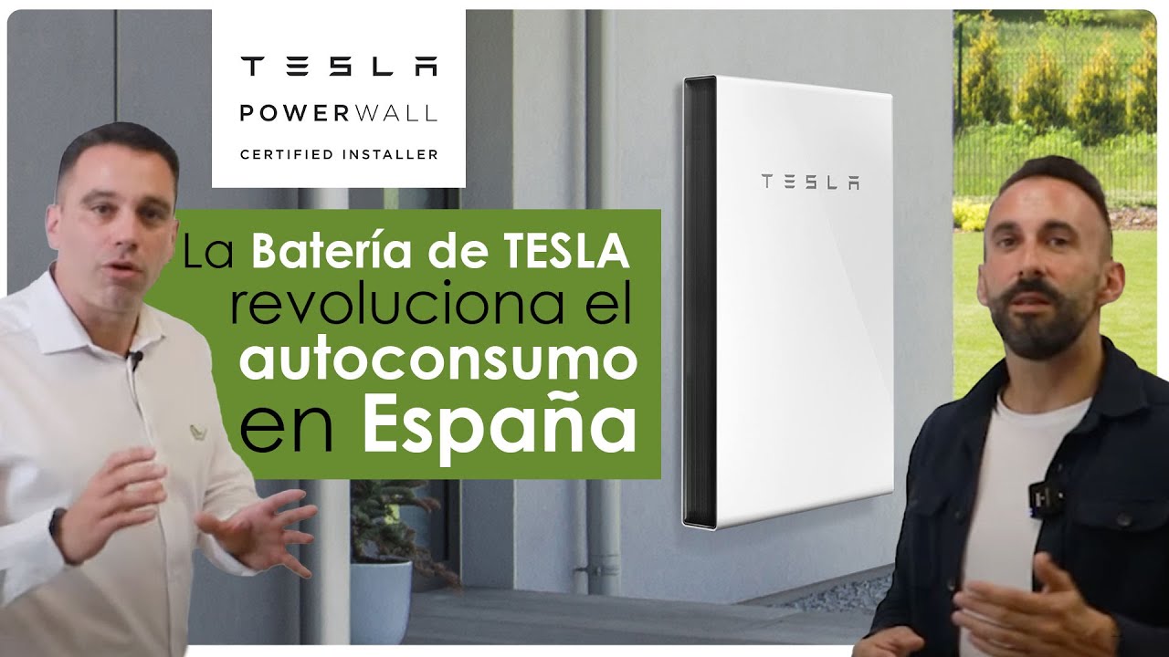 Batería Tesla Powerwall con placas solares